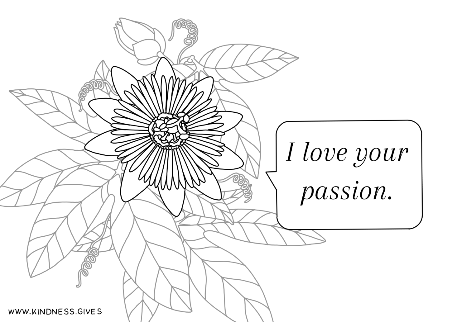 Affirmations coloring - Kindness