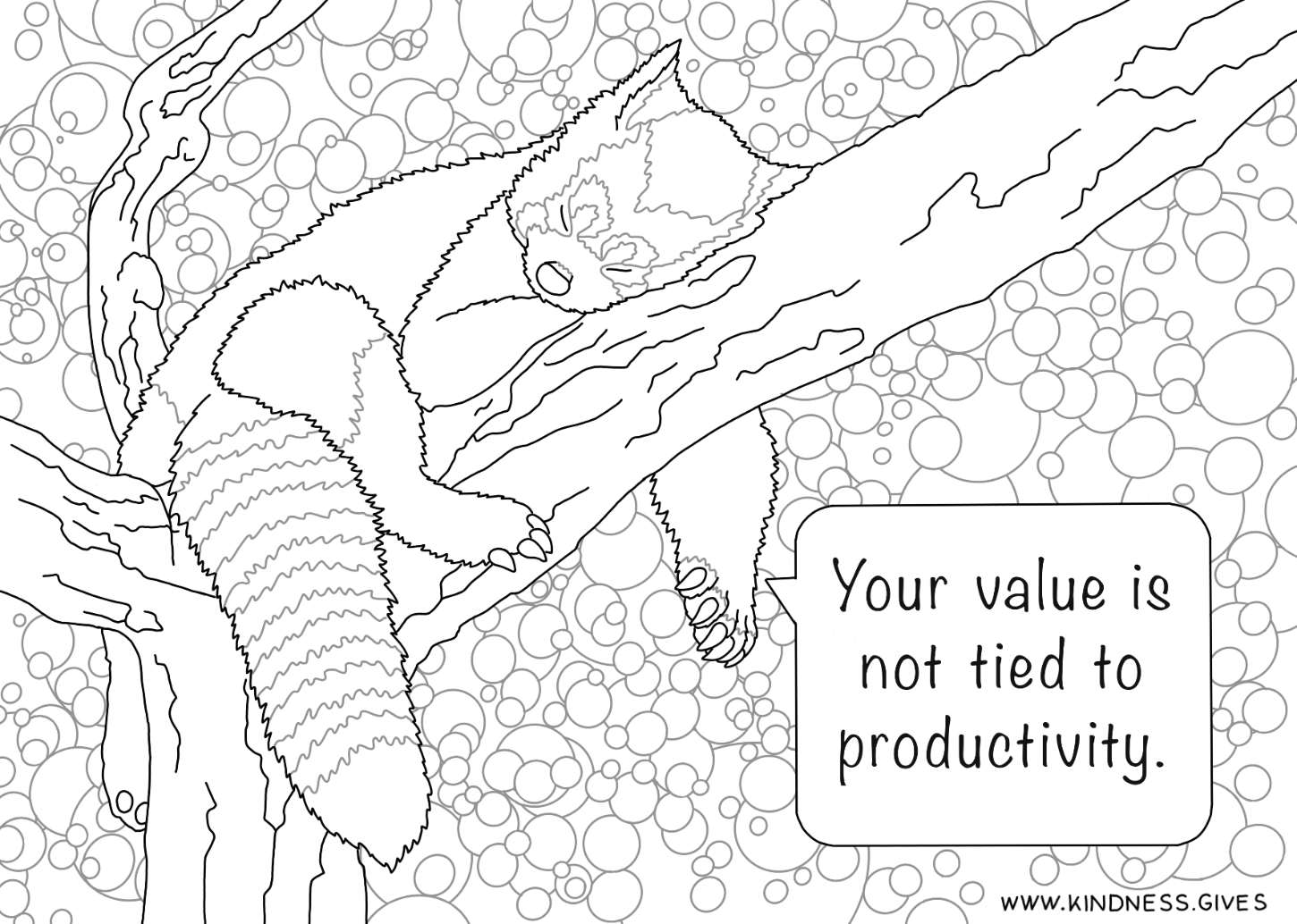 Affirmations coloring - Kindness
